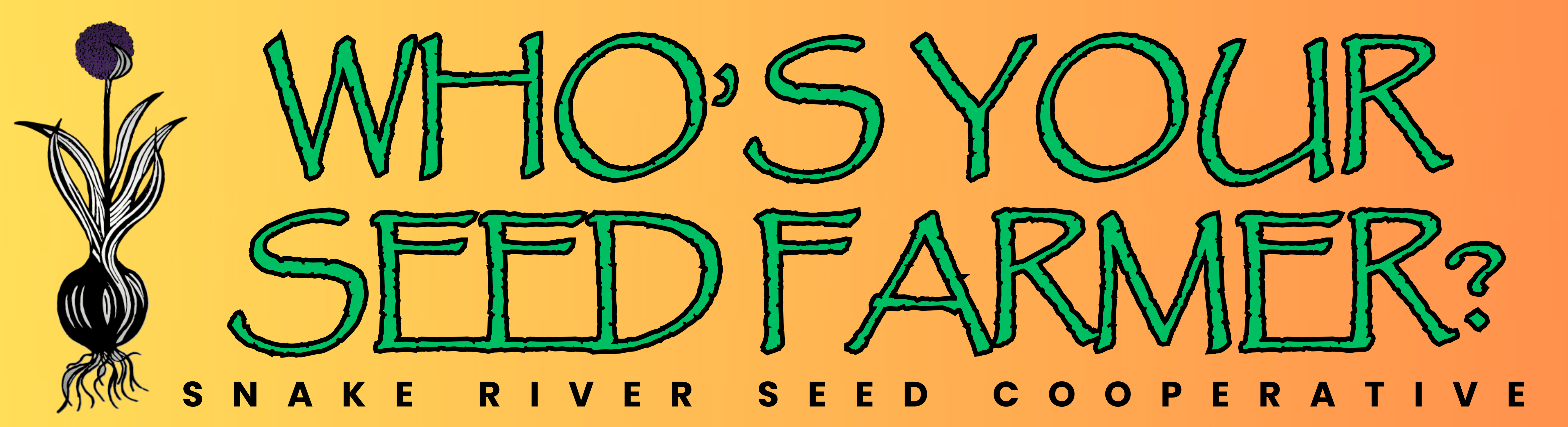 "Who's Your Seed Farmer?" Bumper Sticker – Snake River Seed Cooperative